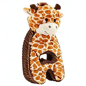 Outward Hound by Charming Pet Cuddle Tugs Giraffe Plush Squeaky Dog Toy