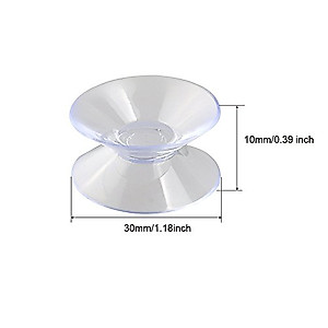 Honbay 20pcs 30mm Double Sided Suction Cups Sucker Pads for Glass Ceramic Tile Wall Plastic Aquarium