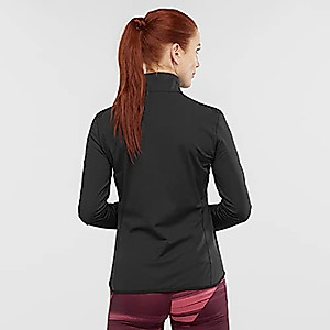 Salomon Women's Standard Outrack Half Zip, Black, Large