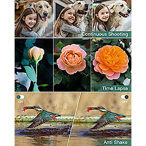 Digital Camera 2.7K 48MP Vlogging Camera, Auto Focus Digital Point and Shoot Camera with 32GB Memory Card,Time Lapse Digital Cameras for Kids Teenagers Students Boys Girls - Green