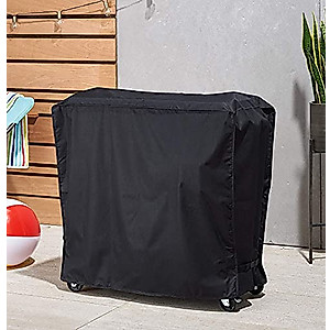 Patio Cooler Cart Cover Waterproof, 600D Outdoor Cooler Chest Cover Universal Fit Most 80 QT (Patio Cooler On Wheels, Beverage Cart, Rolling Ice Chest, Party Cooler), 36" L x 19.5" W x 31.5" H