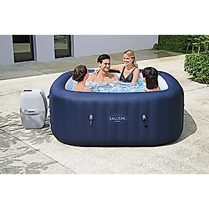 Bestway SaluSpa Hawaii AirJet Inflatable Hot Tub Spa | 71" x 71" x 26" Square Shape | Fits Up to 4-6 Persons