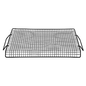 Barbecue Net, Portable Handle Iron Non-Stick BBQ Rack Barbecue Wire Mesh Grill Net for Family Gatherings, Garden Parties, picnics and Camping.