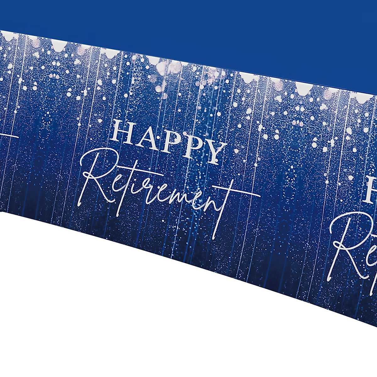 Xenorik Blue Retirement Party Tablecloth Decorations - Disposable Happy Retirement Party Supplies for Men Women Table Cover, Retirement Table Decorations Table Cloth - 3 Pack (54in x 108in)