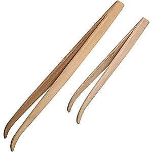 ASOCEA Reptile Bamboo Tweezers Lizard Feeder Tongs Feeding Tools for Bearded Dragons Lguanas Lizards Turtles Geckos Corals(Pack of 2)