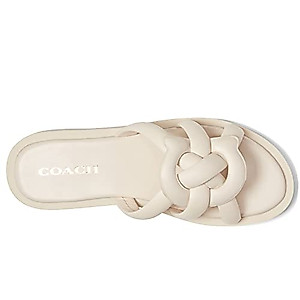 COACH Georgie Leather Sandal White 9 B (M)
