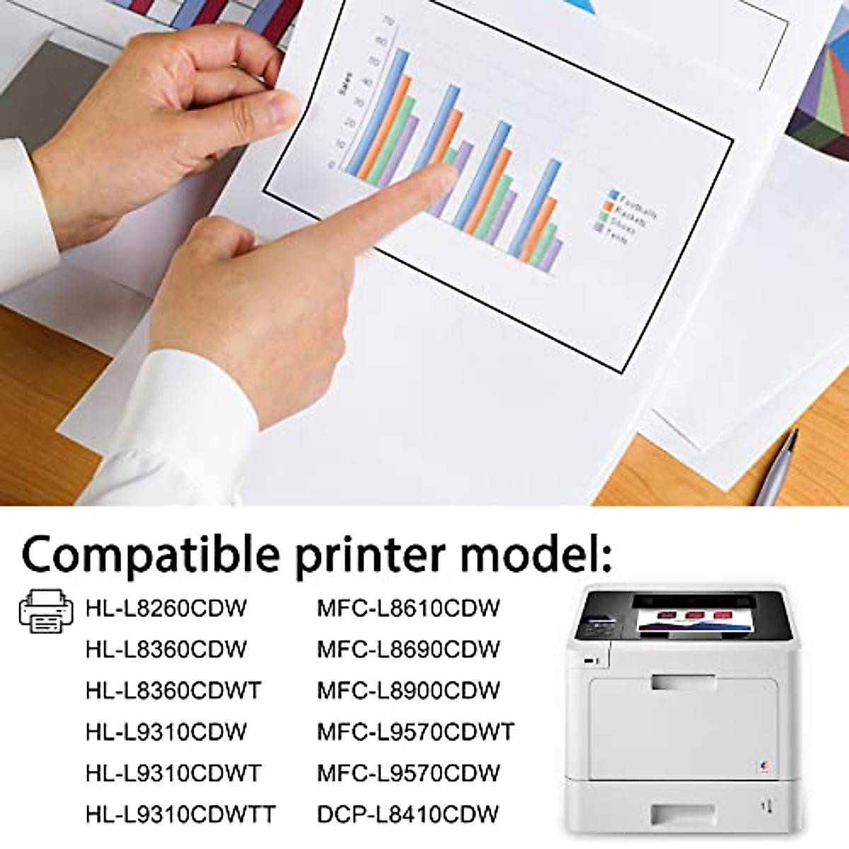 1 Pack DR431CL DR-431CL High Yield Compatible Drum Unit Replacement for Brother DR431CL HL-L8360CDW L8260CDW L9310CDW MFC-L8610CDW Series Printer (DR431CL 1PK) - Toner Not Include
