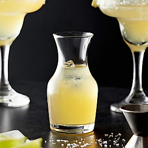 Single Serving Glass Wine Carafe 6.5 oz - Mini Decanters - Small Individual Carafes, set of 4 - w/coasters