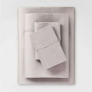 threshold Performance Sheet Set Solids (400 Thread Count) - Gray, Twin
