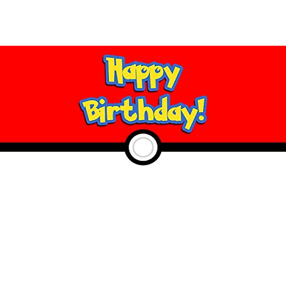 5x3ft Cartoon Video Game Birthday Photography Backdrops Magical Pet Red and White Ball Photo Background Party Table Banner Back Drop Decor