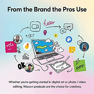 Wacom One HD Creative Pen Display, Drawing Tablet With Screen, 13.3" Graphics Monitor; includes Training & Software, works with Mac, PC & Chromebook, photo/video editing, drawing, design, & education