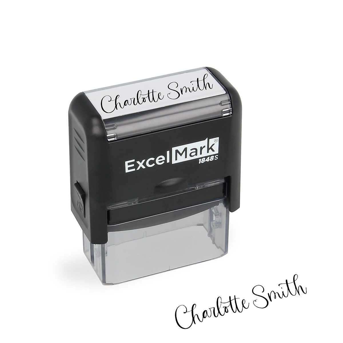 Custom Signature Stamp - Self Inking - Black Ink - Small