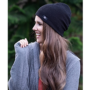 Ultra Soft Beanie for Men & Women - Warm, Comfortable & Stylish - Cozy Ribbed Knit Black