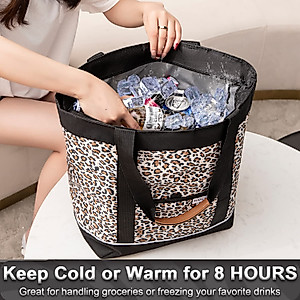 TIIOCTI Cooler Bags Insulated Leak Proof Large Reusable Grocery Tote Bags Women Breastmilk Storage Keep Food and Drink Cold or Hot and Fresh Apply to Delivery Travel Picnic Bag