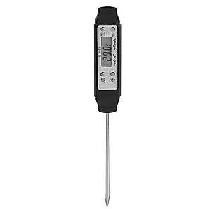 Horticulture BBQ Supplies, Digital Food Thermometer Kitchen Cooking BBQ Meat Probe 1Pc Instant Reading (Black)