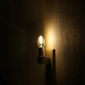 C7 LED Bulbs,0.5 Watts LED Filament Night Light Bulb Edison Style LED Sign Light E12 Candelabra Base Lamp Clear Glass 4W 5W 6W 7 Watts Equal Candle Bulbs Warm White 2700K for String Lights Pack of 6