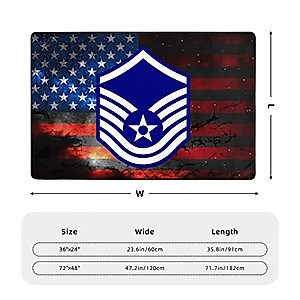 Air Force Master Sergeant 1st SGT Diamond Rank Area Rug Living Room Bedroom Kitchen Sofa Bedside Carpet Floor Mats 36"X24"