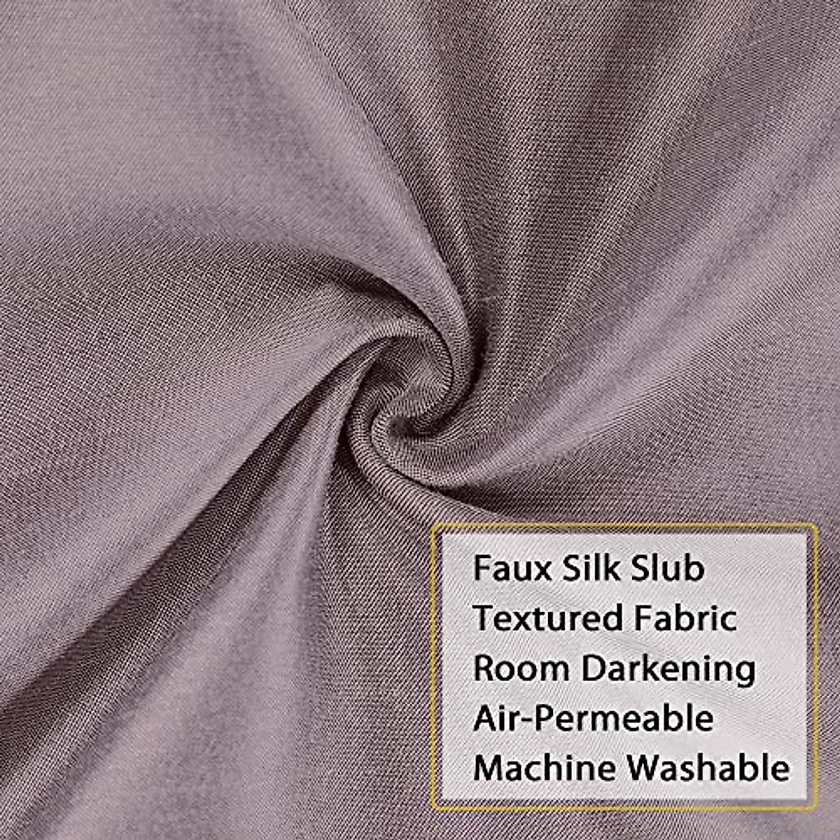 Chyhomenyc Uptown Faux Silk Living Room Window Curtains, 2 Panels Solid Slub Texture Rose Quartz Curtains 84 Inches Long, Luxury Classic Room Darkening Rod Pocket Bedroom Curtains & Drapes, 42"Wx84"L