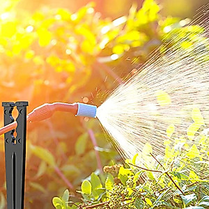 AxeSickle 100 Pcs Drip Irrigation Stakes for 1/8 1/4 Inch Tubing Hose Irrigation Support Stakes for Gardening Patio Lawn