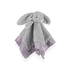 Apricot Lamb Stuffed Animals Gray Bunny Rabbit Security Blanket Infant Snuggler Plush Baby Lovey(Gray Bunny, 13 Inches)