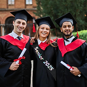 Black Senior 2025 Sash Iridescent Printing Letters, 2025 Graduation Celebrations Sashes, Class of 2025 Sash for Graduation Party, Senior Cheer Sashes, Cheerleader Sash, Class Competition Sashes