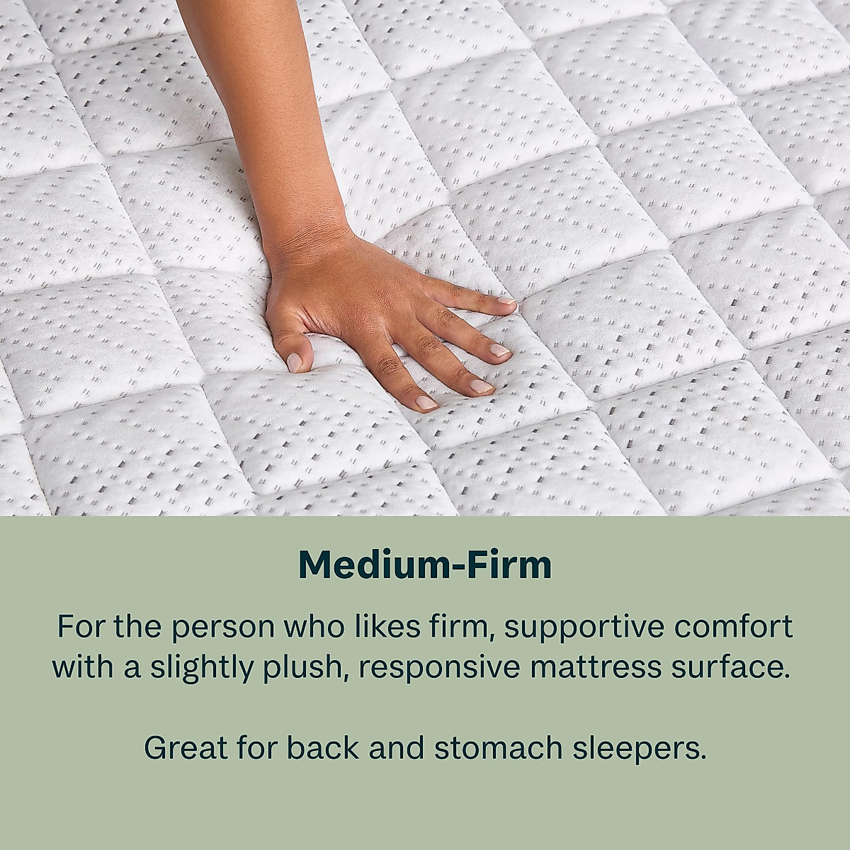 Beauty Sleep Midnight Slumber Medium Firm 10" Queen Hybrid Mattress in a Box, Cooling, Breathable, and Pressure Relieving - 100 Night Trial, CertiPUR-US Certified and 10 Year Limited Warranty