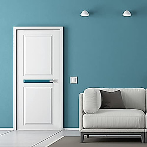 Gobrico Pack of 6 Square Door Handles Levers, Bedroom and Bathroom Privacy Locks Satin Nickel Finished, Keyless Interior Door Locksets Door Knobs