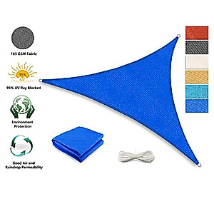 Tronssien Triangle 12'x12'x12' Sun Shade Sail, 95% UV Blockage Canopy Awning for Outdoor Patio and Garden, Yard Activities