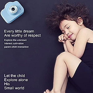 Usbinx 𝐂𝐡𝐢𝐥𝐝𝐫𝐞𝐧 Camera Photo 1080P 𝐊𝐢𝐝𝐬 Video Cartoon Digital Cameras Recorder with 32GB SD Card Anti-Fall 𝐁𝐨𝐲𝐬 & 𝐆𝐢𝐫𝐥𝐬 Photography Toy with MP3 Player (Blue)