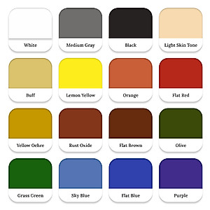 Micro-Mark Basic Color Model Paint Set - Versatile Paint Set for Models, Miniatures, Game Figures, Canvas, and Crafts
