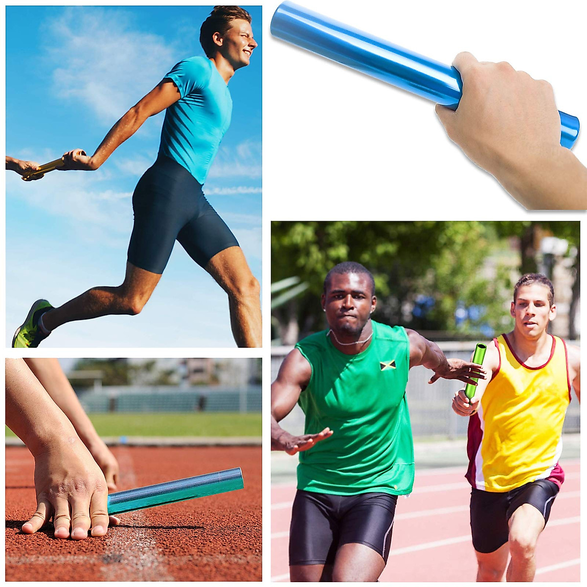XMWangzi Aluminum Track Field Relay Batons, Race Equipments for Running Race Team, Suitable for Outdoor Sports Practice Athlete, Corrosion Resistant High Strength Smooth Surface