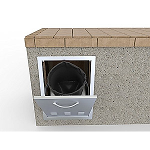 SUNSTONE C-LPCD20 20" Tank Tray Swivel Action Door Combo Propane Storage, Stainless Steel #4