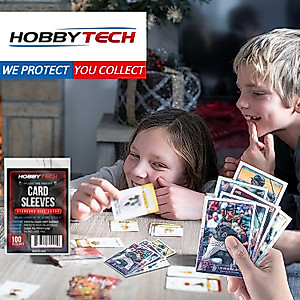 100 Pcs Standard Size Card Sleeves - Premium Penny Sleeves for Sports Cards, TCG, MTG - Protect Your Collectibles with HOBBYTECH (1 Pack)