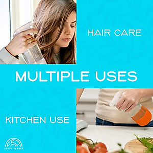 SAVVY PLANET - Glass Spray Bottles for Cleaning, Silicone Sleeve Bottom for Protection, Reusable Glass Spray Bottles 16 Oz With Adjustable Nozzle Settings (2 Pack)