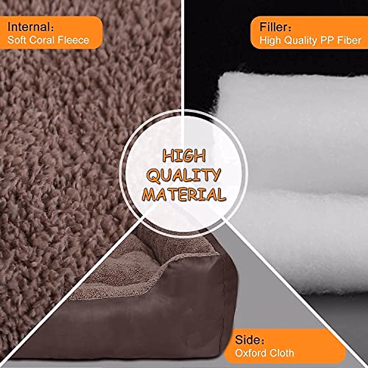 Dog Bed, Dog Beds for Large Dogs, Rectangle Washable Pet Mattress Comfortable and Breathable Large Dog Bed, Pet Bed