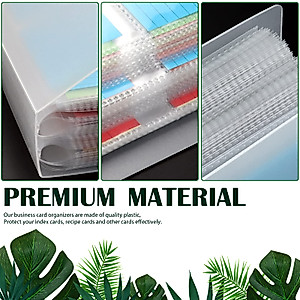 Tecmisse Index Cards Holders, 3 x 5 Inch Flash Cards Notecards Organizer, Holds 160 Pieces Cards, Clear Plastic Index Cards Pockets for Study Cards, Recipe Cards and Note Cards