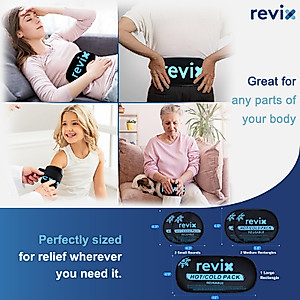 REVIX Ice Packs for Injuries Reusable, 5-Piece Set Hot and Cold Gel Ice Pack for Joints, Muscle, Post-Workout Recovery, Adjustable and Flexible Cooling Pads for Knees, Back, Arms and Neck