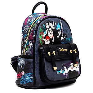 Wondapop Disney Villains 11" Vegan Leather Fashion Mini Backpack