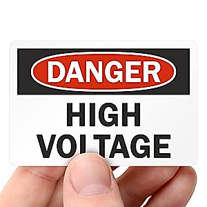 SmartSign Pack of 500 "High Voltage" Labels in a Roll | 3" x 2" Semi-Gloss Paper, Adhesive Stickers
