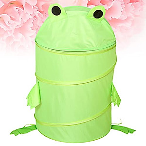 Cartoon Dirty Cloth Toys Bag: Laundry Hamper Bag Frog Laundry Basket Collapsible Fabric Laundry Clothes Bag Folding Washing Bin for Bathroom College Closet Behind Doors