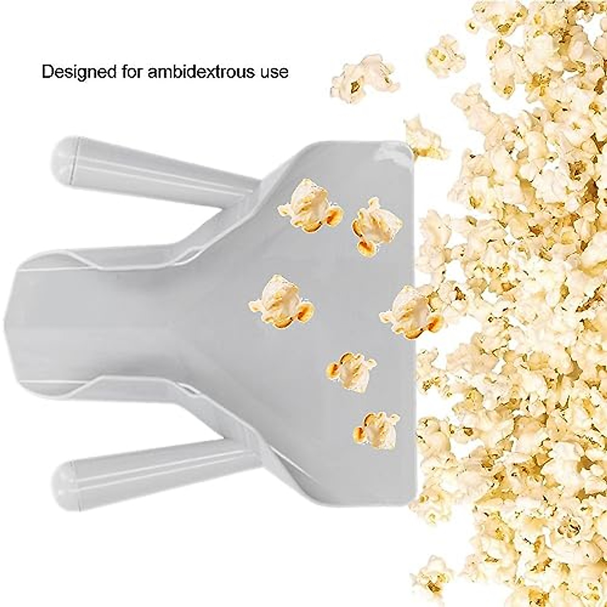 Popcorn Scoop, French Fry Scooper Scoop,Quick Fill Popcorn for Popcorn Machine, Speed Hand Scoop with Dual Handle, Ideal Popcorn Supplies for Popcorn Machine, Commercial & Home Use