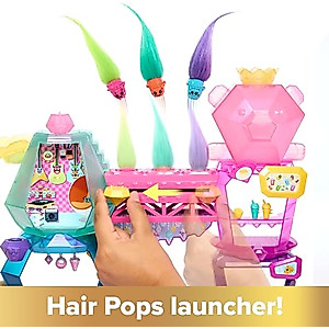 Mattel DreamWorks Trolls Band Together Toys, Mount Rageous Playset with Queen Poppy Small Doll & 25+ Accessories, 4 Hair Pops