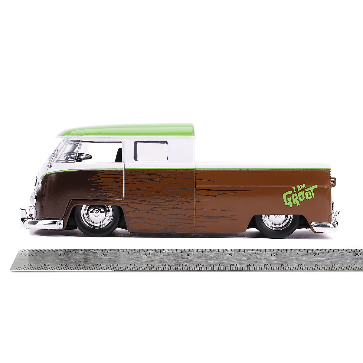 Marvel Guardians of The Galaxy 1:24 Volkswagen Bus Die-Cast Car & 2.75" Groot Figure, Toys for Kids and Adults