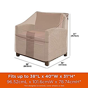 MODERN LEISURE® Monterey Deep Seated Patio Lounge Chair Cover, 38" L x 40" W x 31" H, Beige