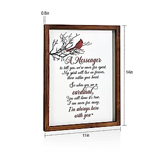 WOODEXPE Sympathy Gift Wood Memorial Plaque Memorial Gift for Loss of Loved One - A Messenger 14 X 11 Inches