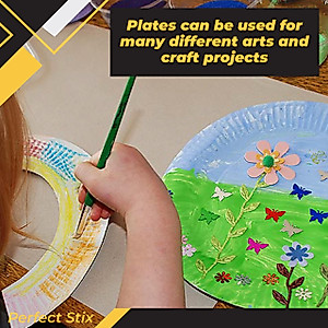 Perfect Stix 9" Uncoated Paper Plates- White, Pack of 200