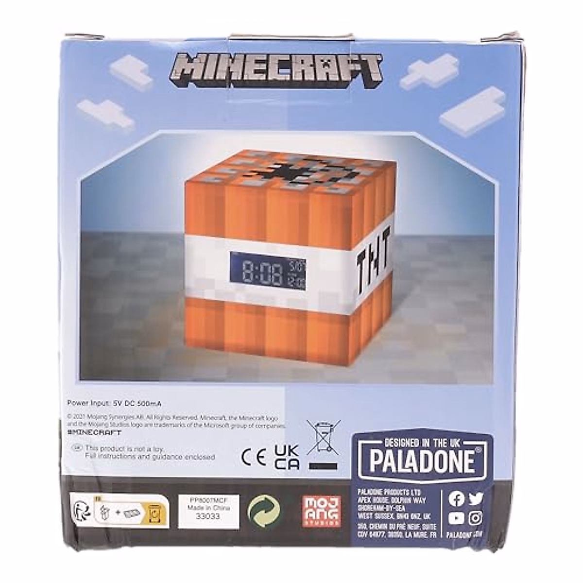 Paladone Minecraft TNT Alarm Clock | Officially Licensed Merchandise