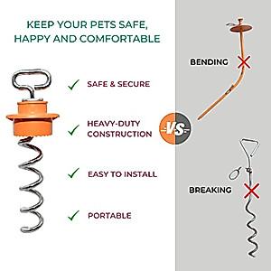 IntelliLeash Intelli-Stayk with Special Surface-Lock Technology to Prevent Pulling Out and Bending (4" Diameter)