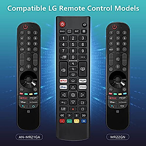 (Pack of 2) 2022 New Remote Control,for LG-TV-Remote,Compatible for LG UHD OLED QNED NanoCell 4K 8K Smart TV with Netflix, Prime Video, Disney, LG Channels Button