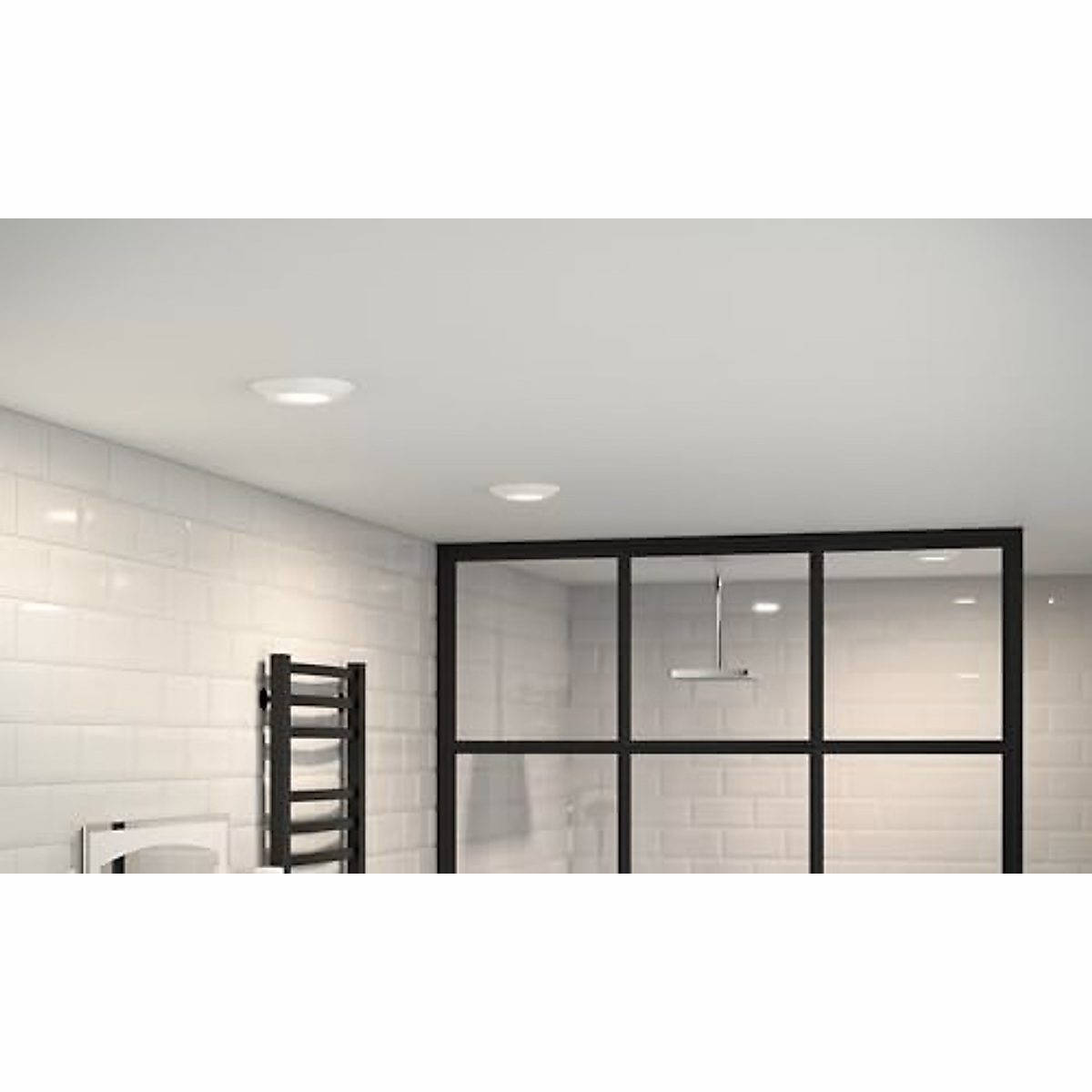 Kichler Horizon LED Downlight in White, 6.4" Flush Mount Interior Dimmable Light, 3000K, Wet Rated Integrated LED, (6.4" W x 1.3" H), 43873WHLED30, White